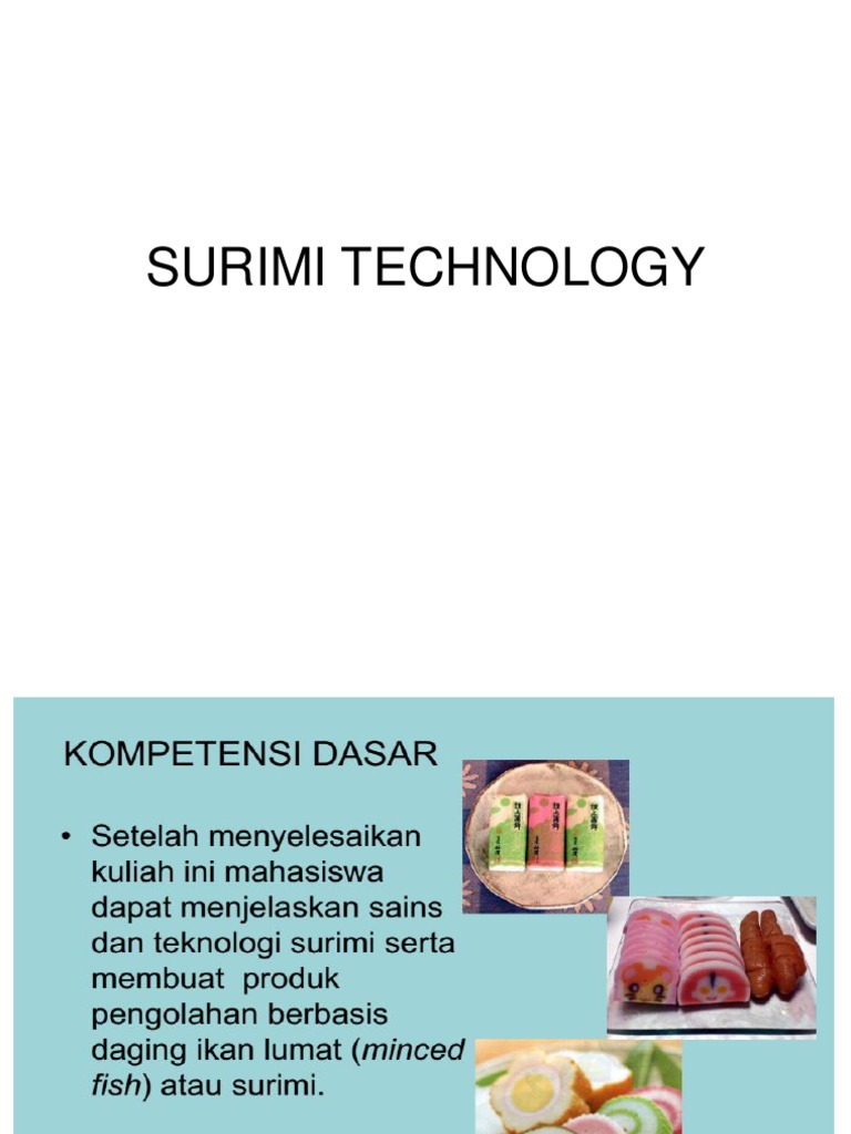 Surimi, Bahan Baku Utama Produk Seafood | PDF