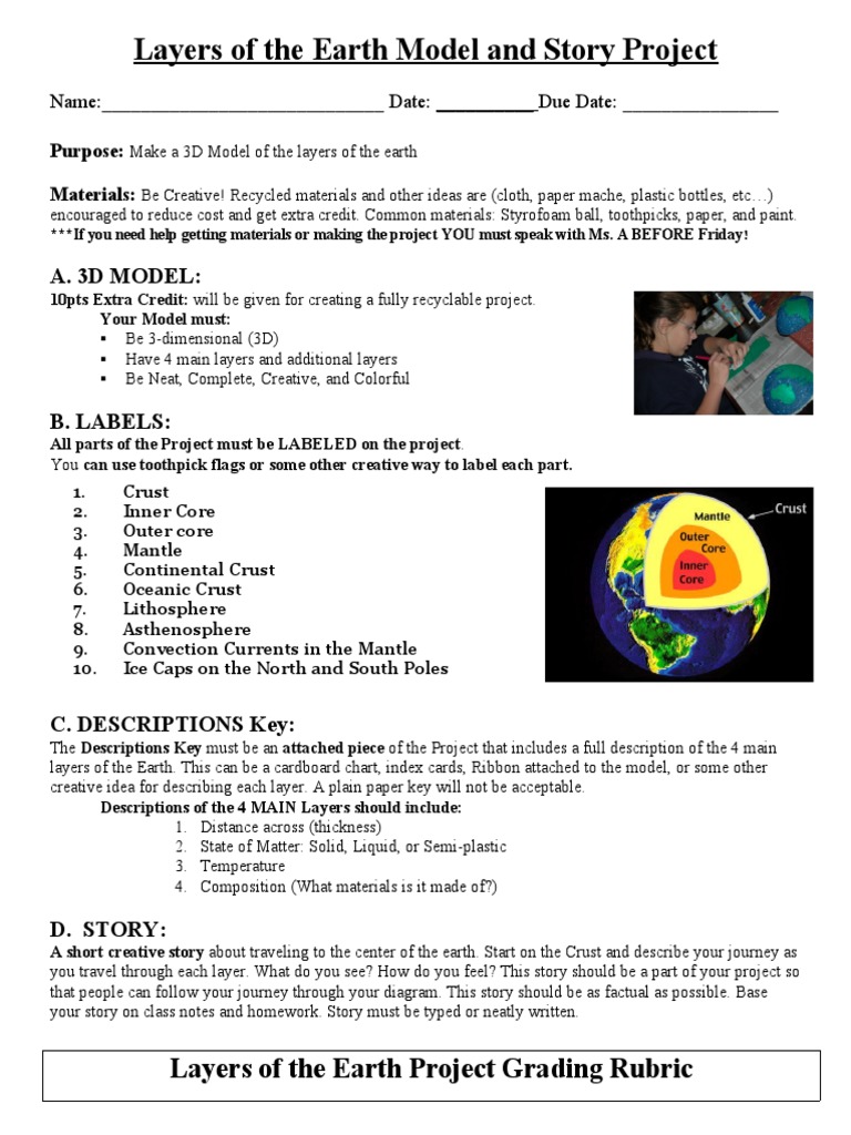 3D Earth Layers Model Project Guide | PDF | Applied And ...