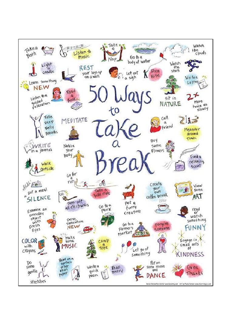 50 Ways To Take A Break