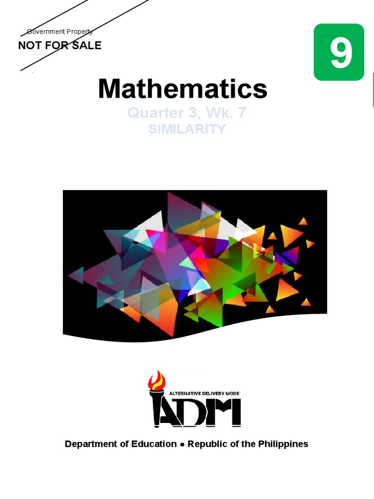 Math9 Q3 Week7 Similarity Version2-1 | PDF | Triangle | Space