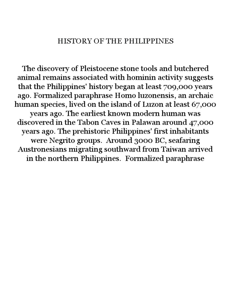 Ancient History of the Philippines | PDF