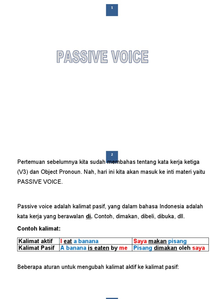 Passive Voice | PDF