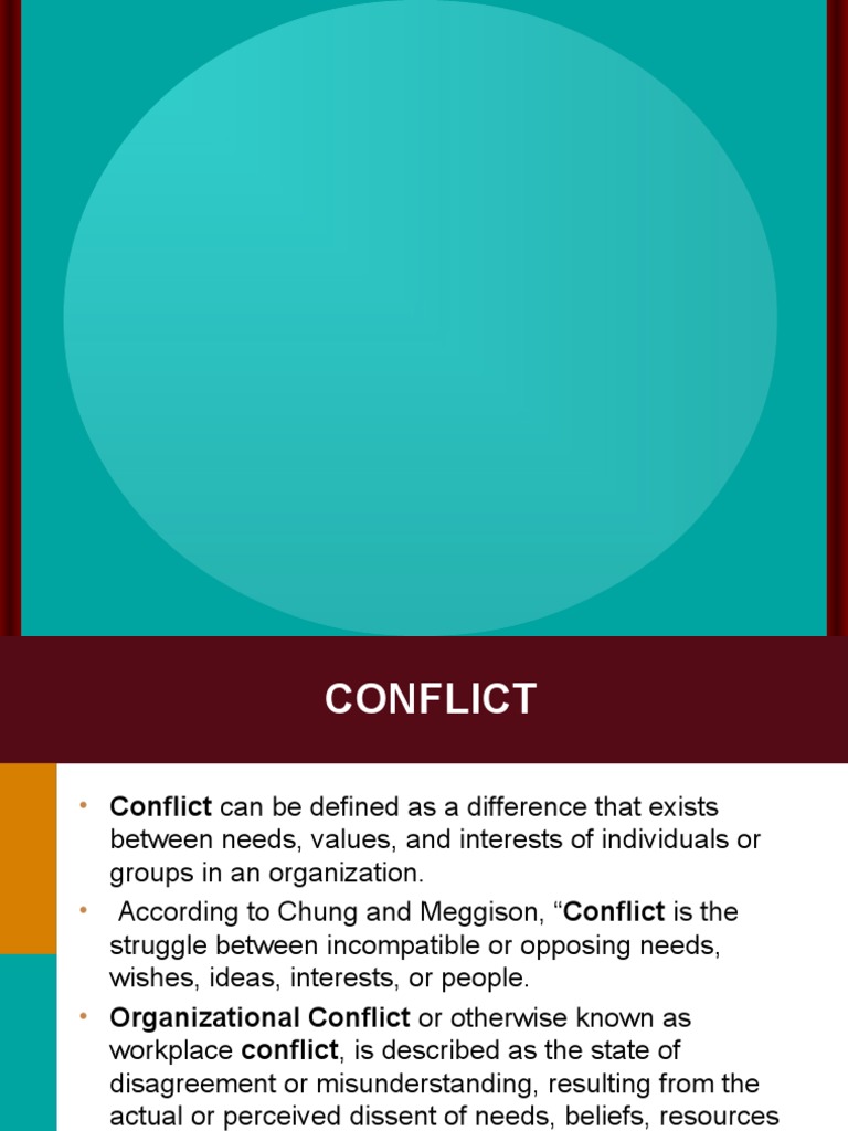 Conflict & Conflict Management | PDF | Conflict (Process) | Conflict ...