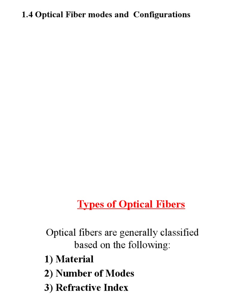 Optical Fiber Modes and Configurations | PDF | Optical Fiber ...