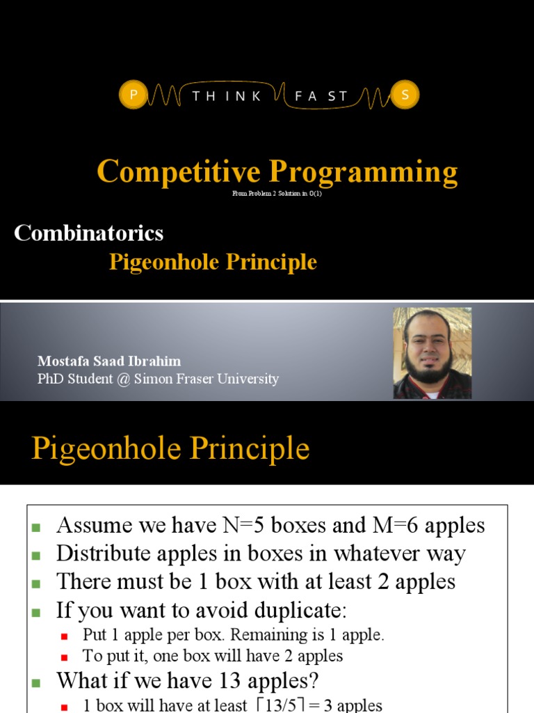 15 Combinatorics Pigeonhole Principle | PDF | Mathematical Relations | Mathematical Concepts