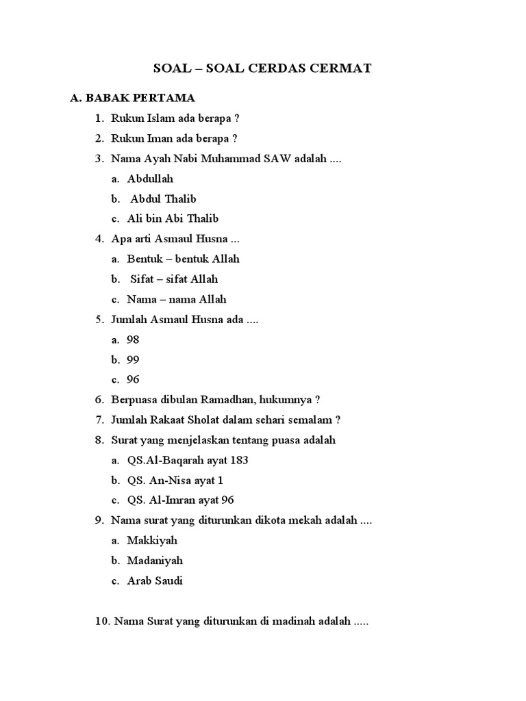 Soal Rangking 1 | PDF