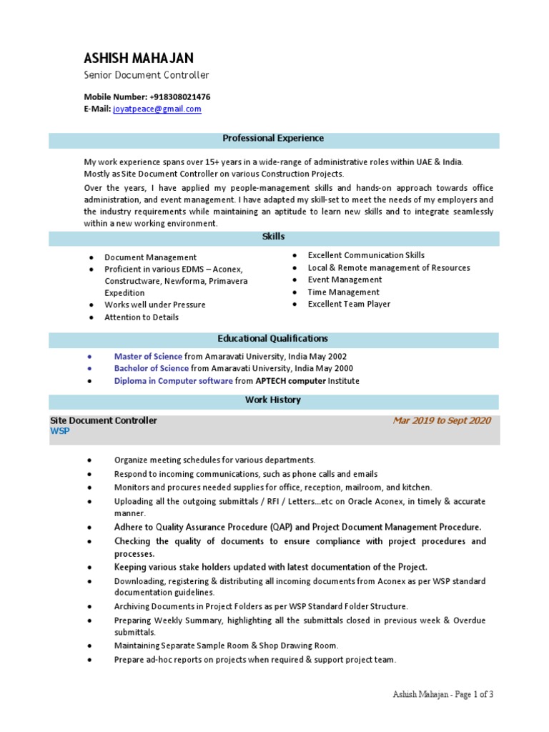 CV of Ashish SDC | PDF | Business | Computing And Information Technology