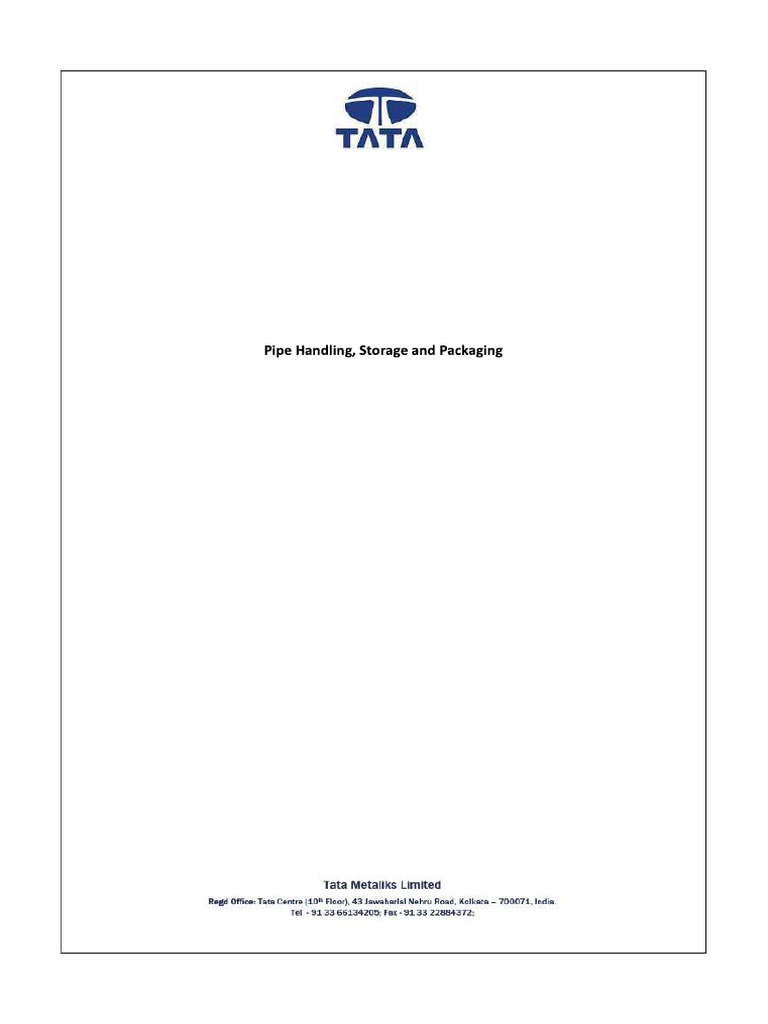 DI Pipe Handling and Storage Procedure | PDF | Pipe (Fluid Conveyance ...