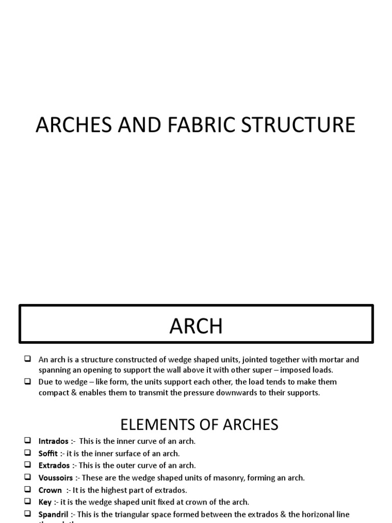 Arches and Fabric Structure | PDF | Architectural Design | Architecture