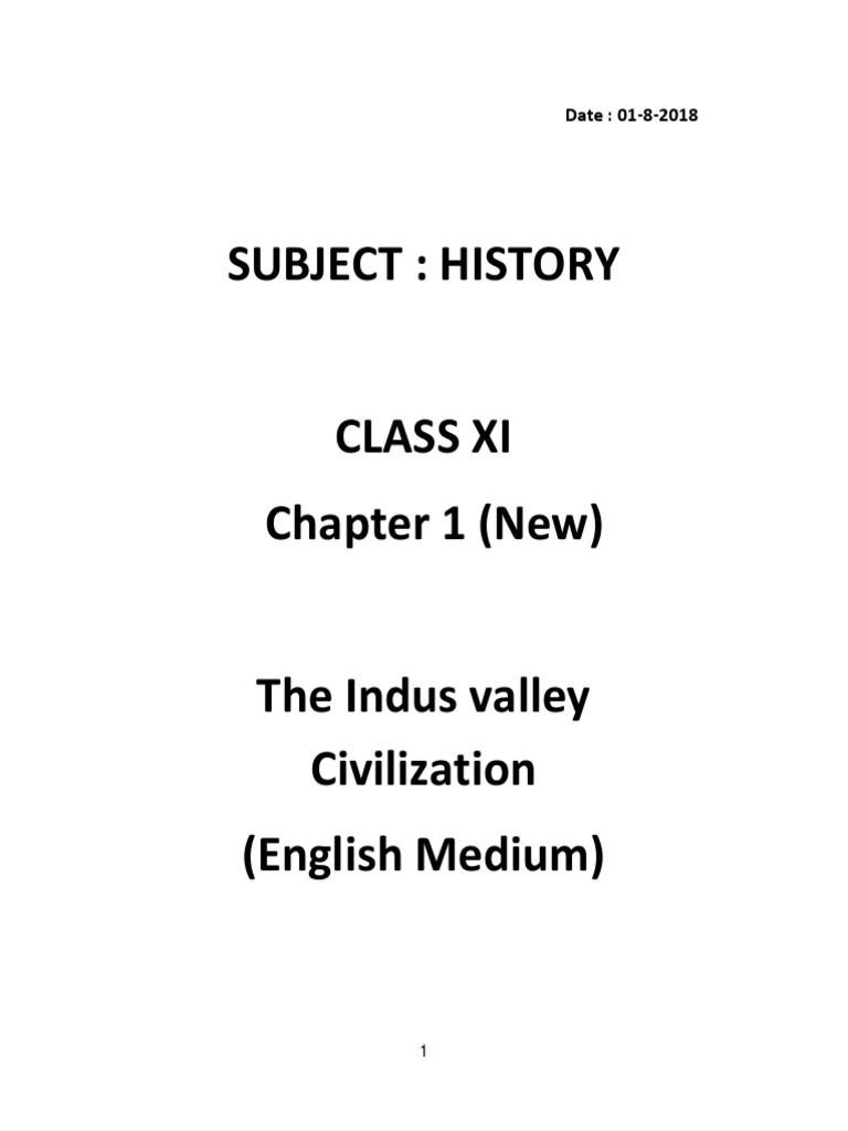 XI History Chapter1 English Medium | PDF | Archaeology | Sculpture