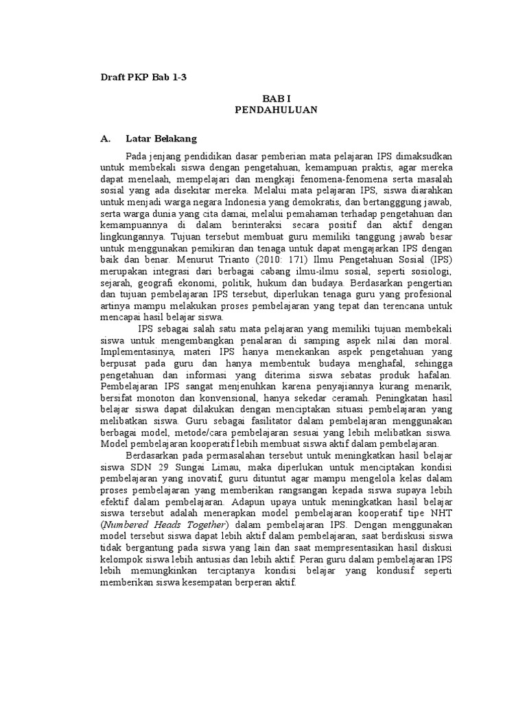 Draft Bab 1 Sampai Dengan Bab 3 Laporan PKP | PDF