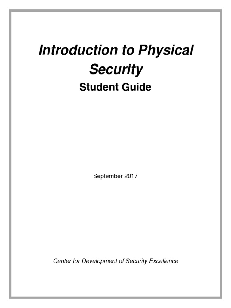 Physical Security Basics for DoD Students | PDF | Physical Security ...