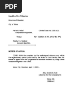 Sample Request For Issuance of Commitment Order | PDF