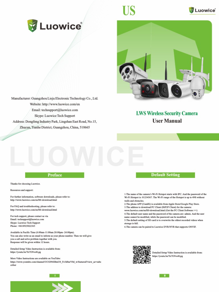 LWS Wireless PTZ Security Camera User Manual | PDF | Gmail | Wi Fi