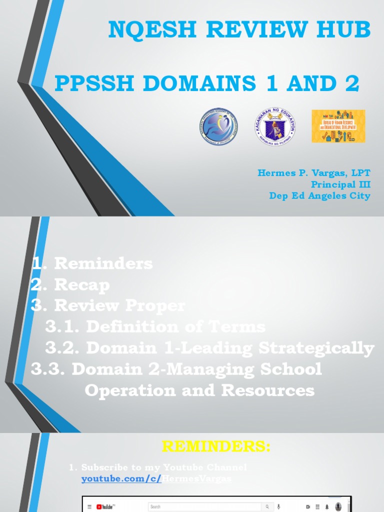 Nqesh Review Hub-Ppssh Domains 1 and 2 | PDF | Emergency Management ...