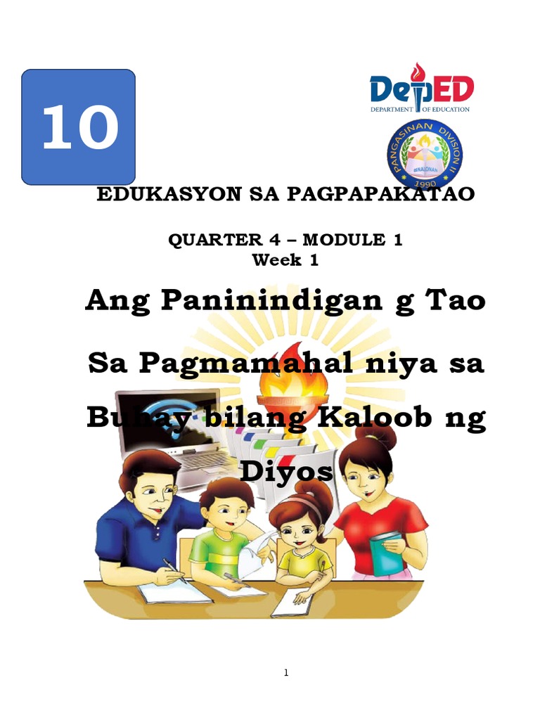 EsP 10 Modyul 1 Unang Linggo Q4 6.docxDIVISIONslm | PDF