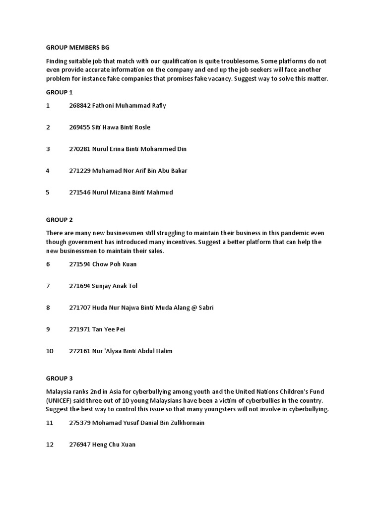 Group Project BG | PDF