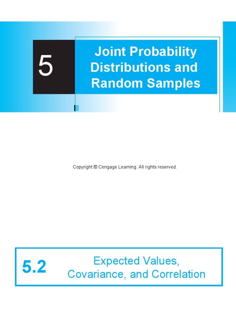 Joint Probability Distributions and Random Samples | PDF | Covariance ...