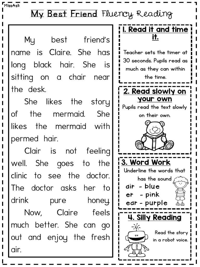 My Best Friend Fluency Reading | PDF