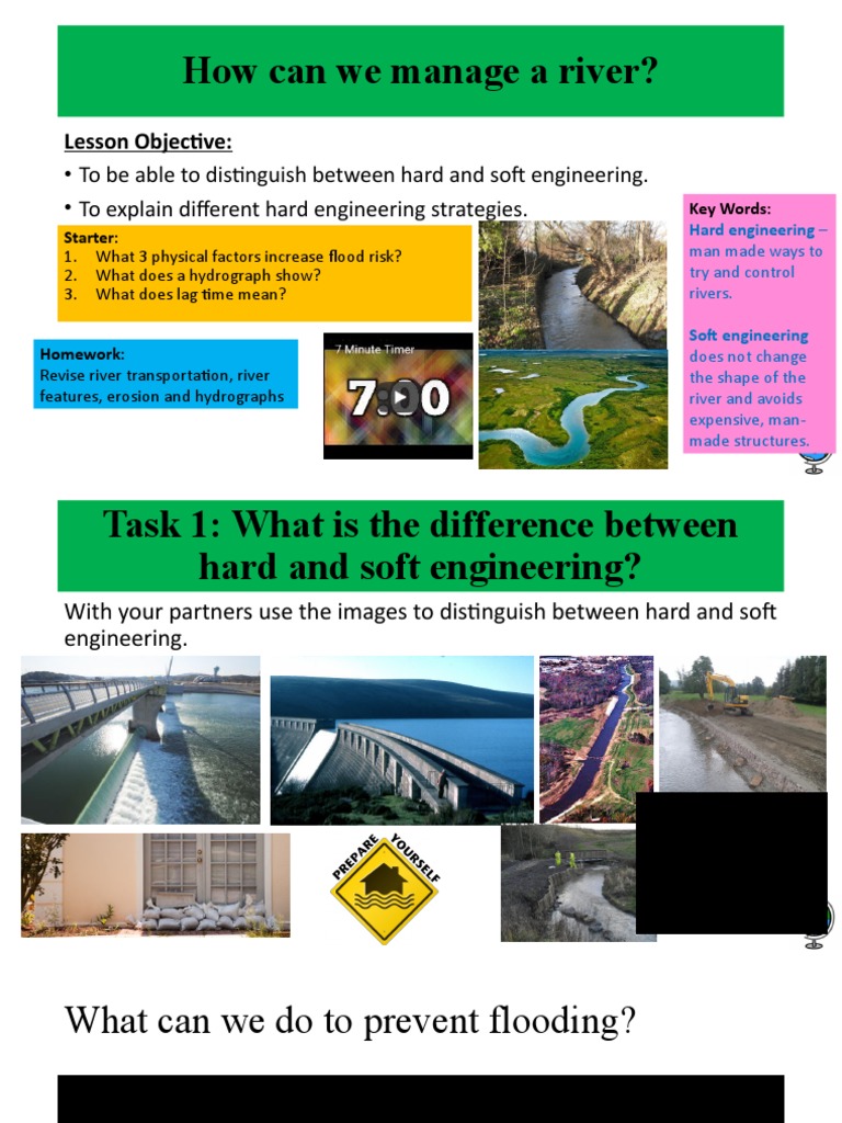 Lesson 9 - River Management - Hard Engineering HA. | PDF | River | Flood