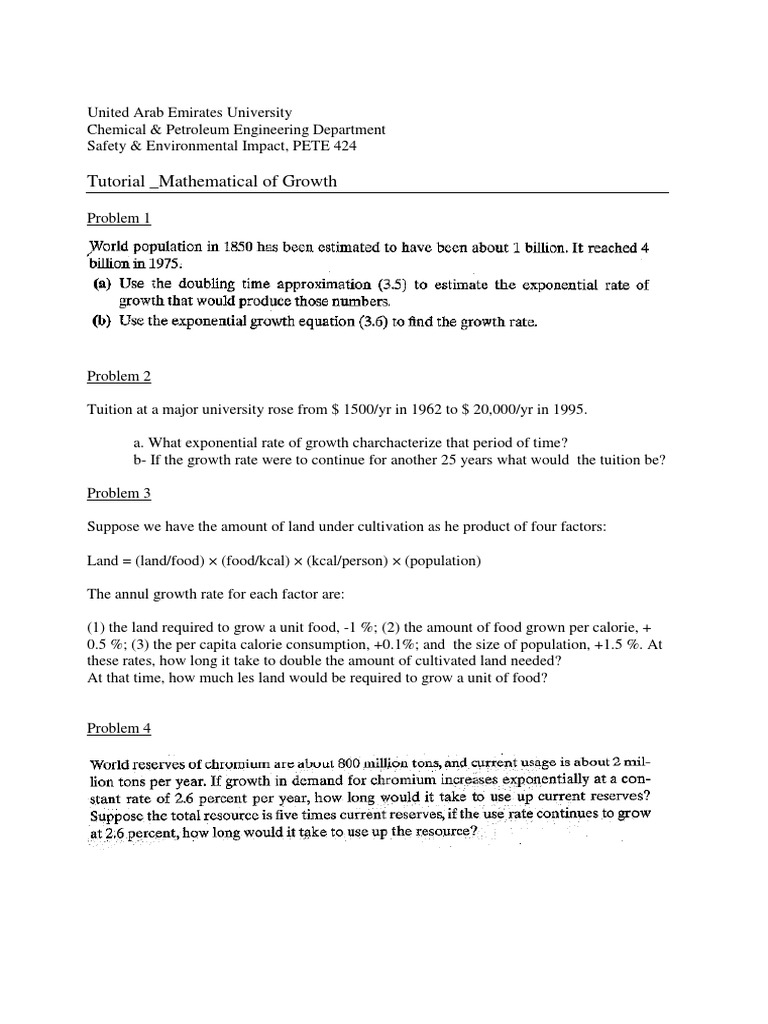 Mathmatics For Growth Tutorial 2021 | PDF