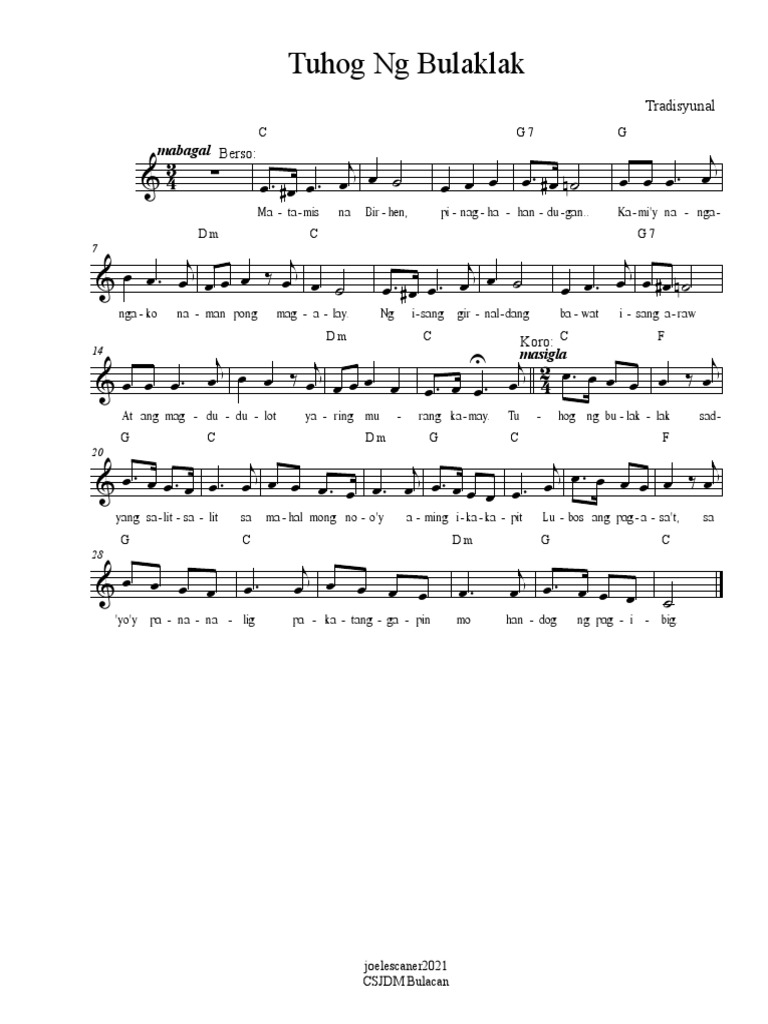 Tuhog NG Bulaklak | PDF