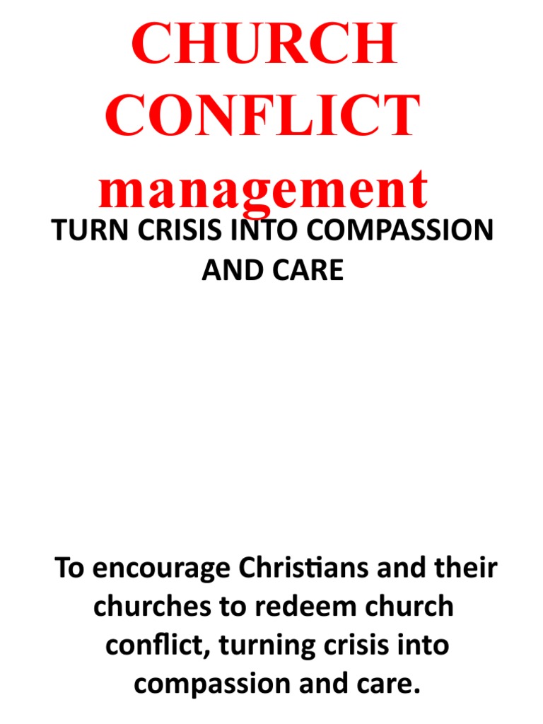1 Conflict Management | PDF | Christian Church | Jesus