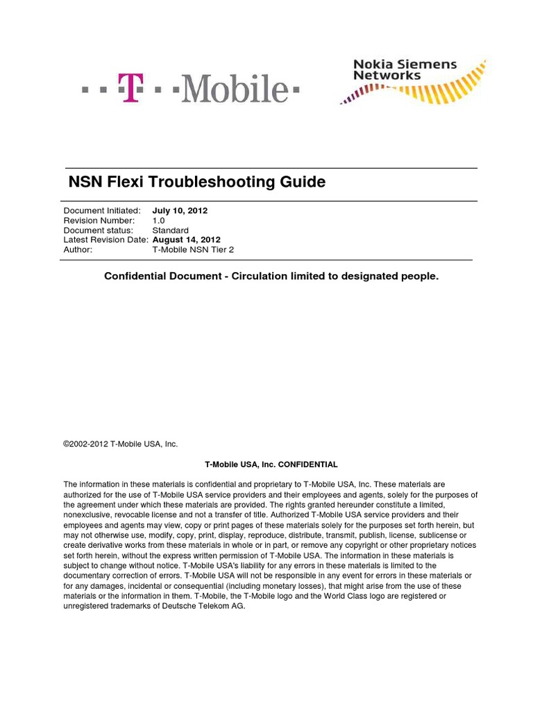 NSN FLexi Troubleshooting Guide | PDF | Databases | Computing