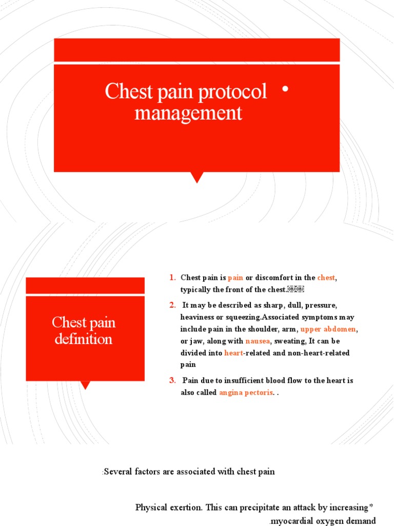 Chest Pain Protocol | PDF | Myocardial Infarction | Thorax