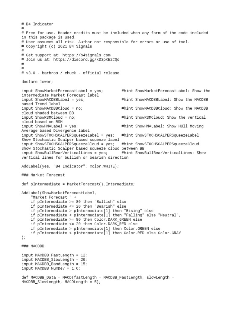 b4 Indicator v3 - 0 | PDF | Market Trend | Financial Markets