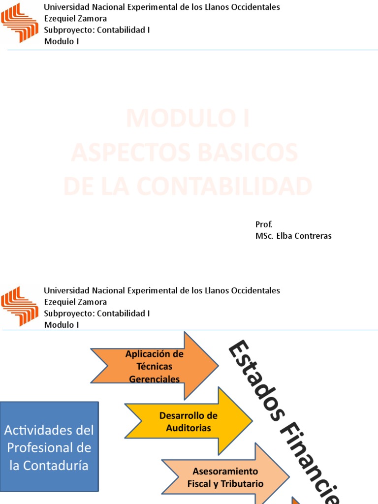 Modulo I. Contabilidad I-F | PDF | Teneduría de libros | Contabilidad