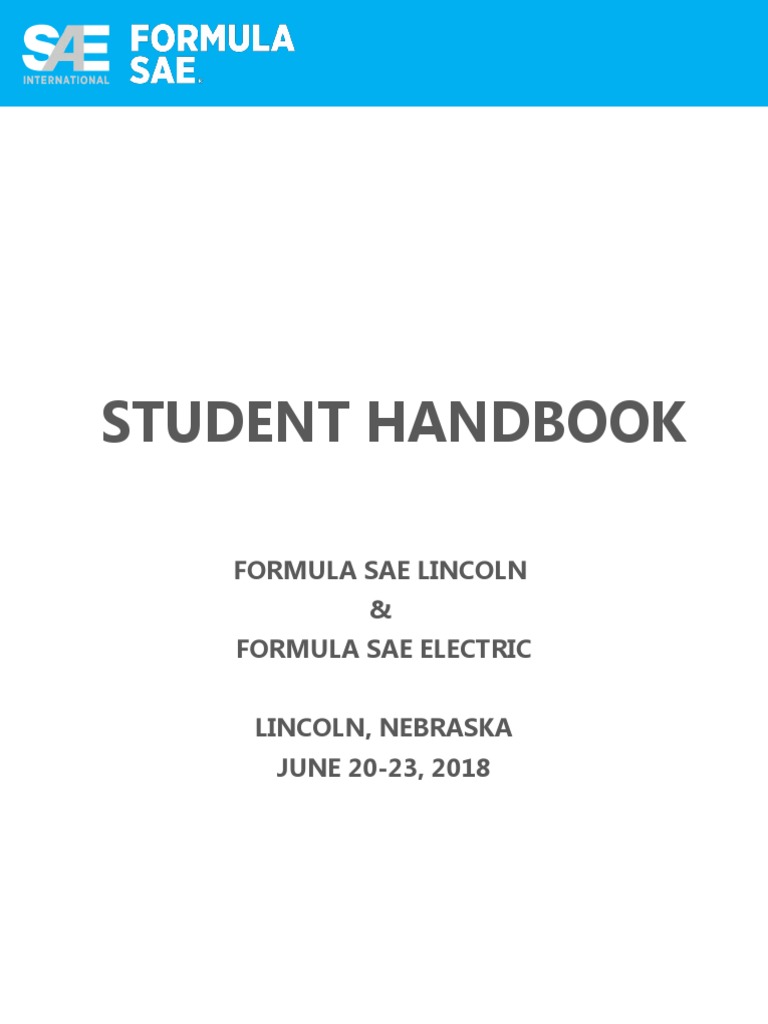 Formula SAE Lincoln Student Handbook 2018 PRINT | PDF
