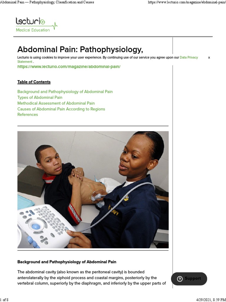 Abdominal Pain: Types and Pathophysiology | PDF | Peritoneum | Abdomen