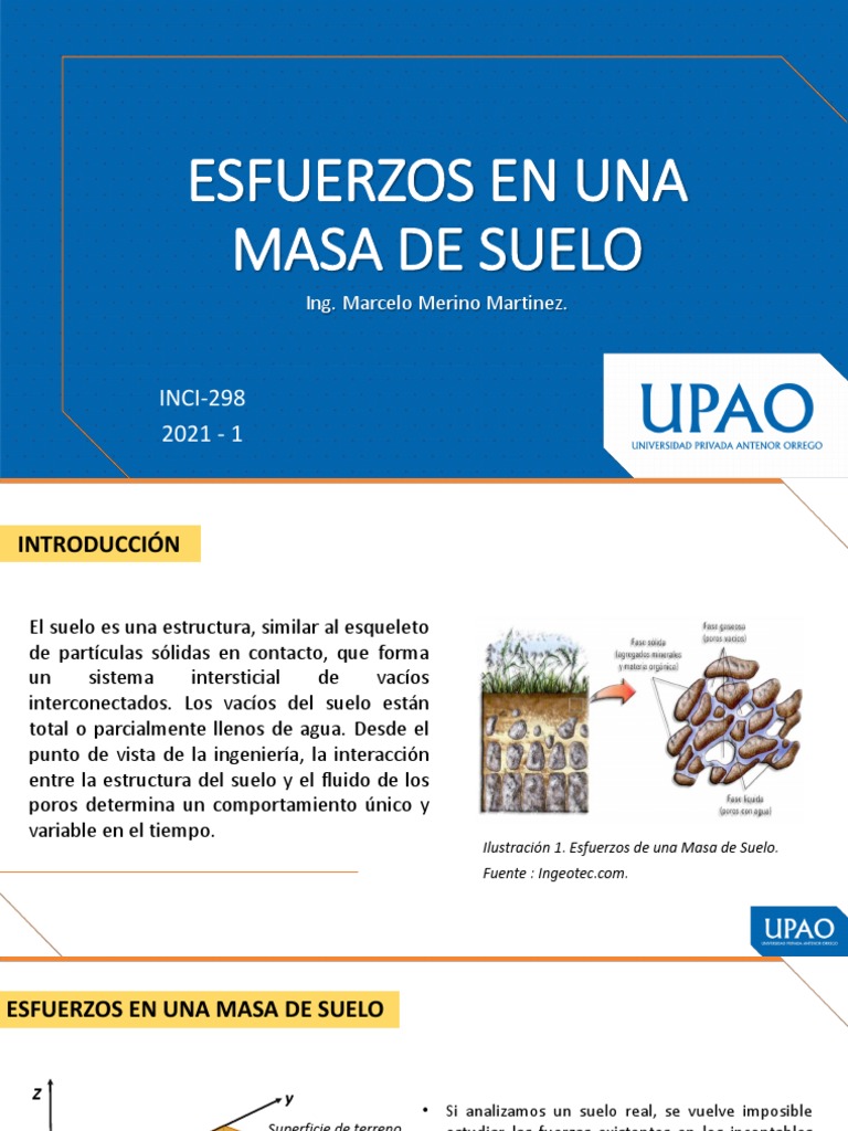 Esfuerzos en Una Masa de Suelo | PDF | Peso | Fuerza