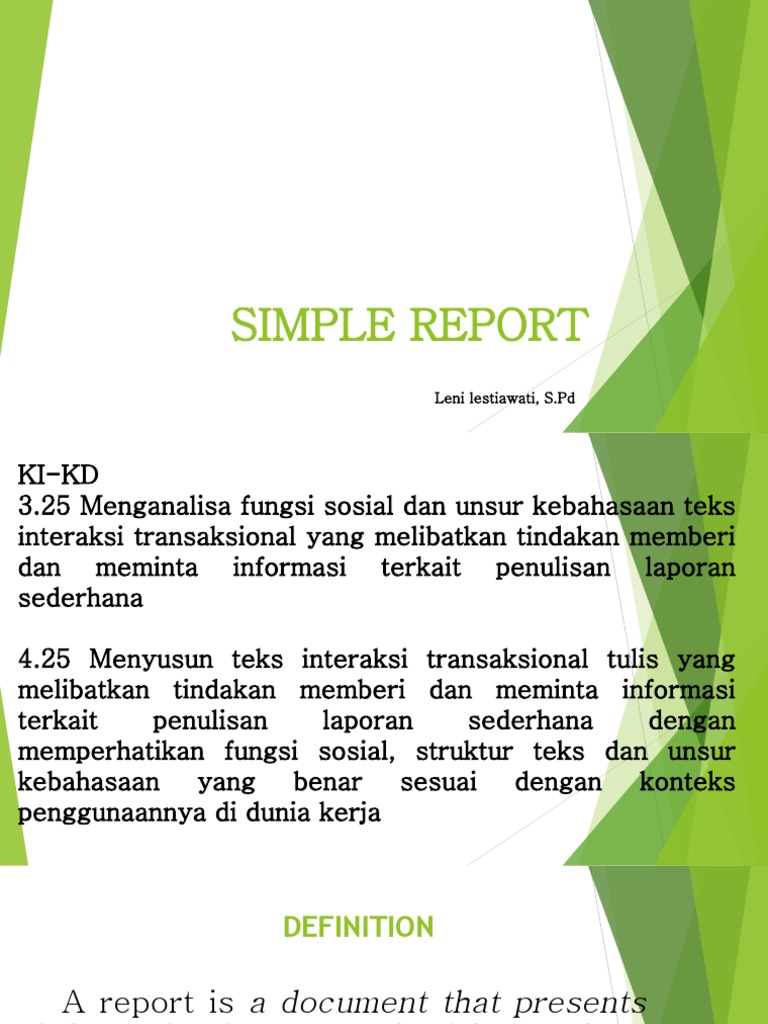 Simple Report Text | Download Free PDF | Cognition | Communication