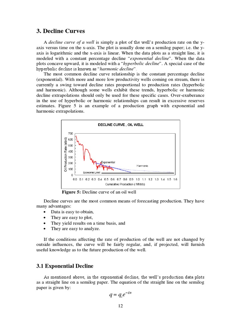Reserve Estimation Methods 03 DeclineCurve | PDF | Exponential Function ...