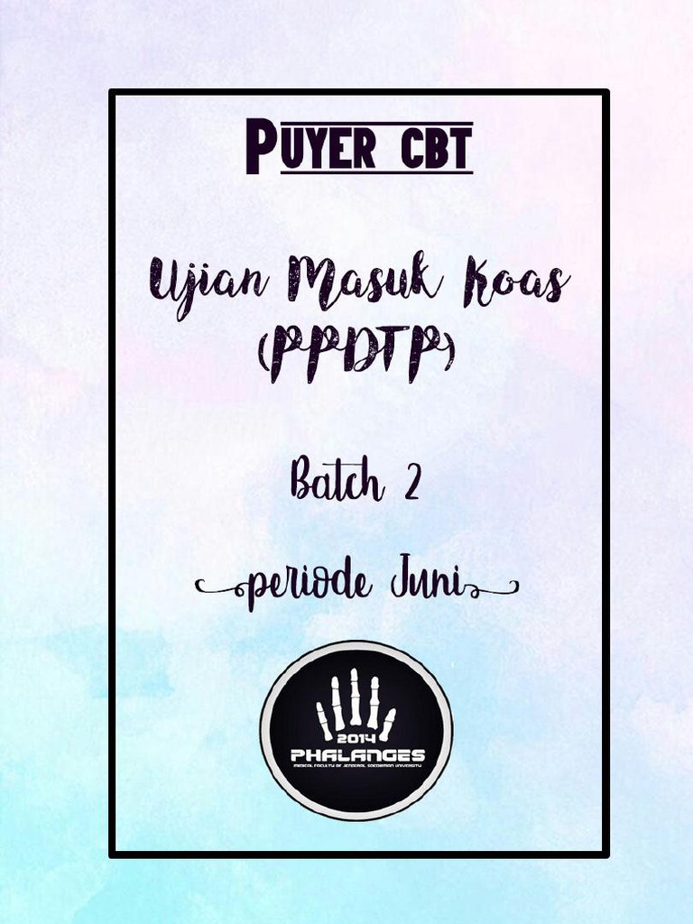 Puyer CBT PPDTP Batch 2 ISI | PDF