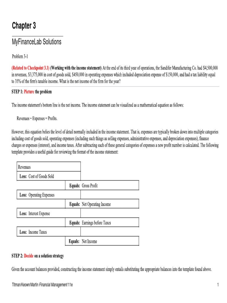 MyFinanceLab Answer Chapter 03 | PDF | Finance & Money Management ...