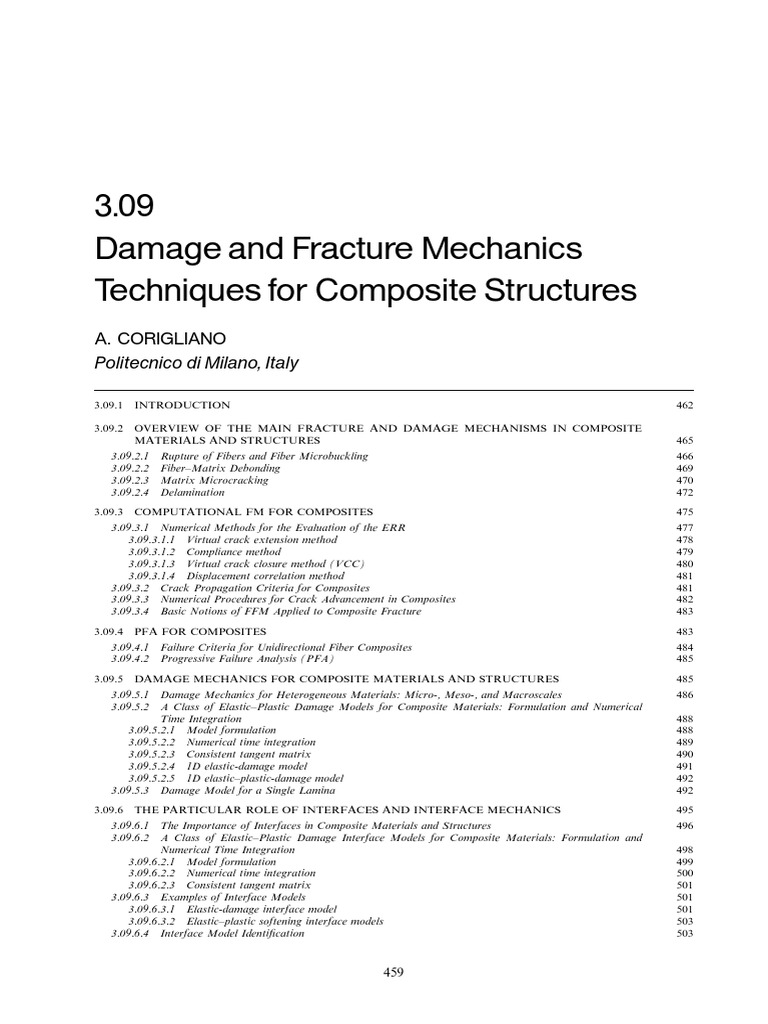 Damage and Fracture Mechanics Techniques For Composite Structures | PDF | Composite Material ...