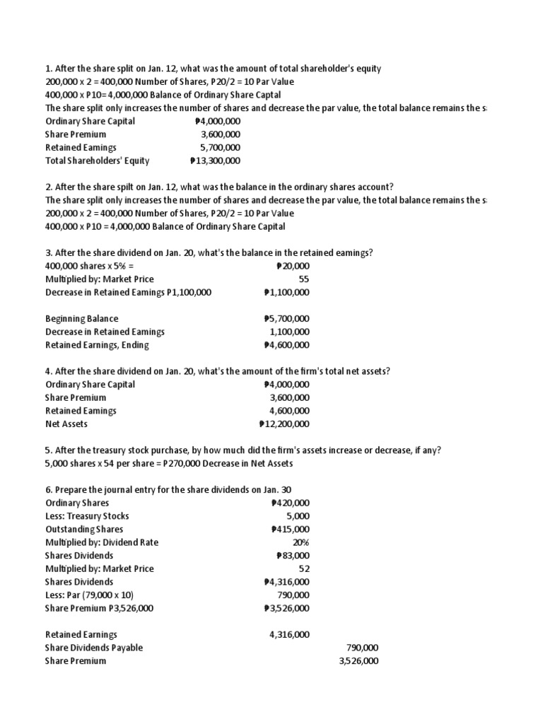 Problem 32 Retained Earnings Parcor | PDF | Retained Earnings | Dividend
