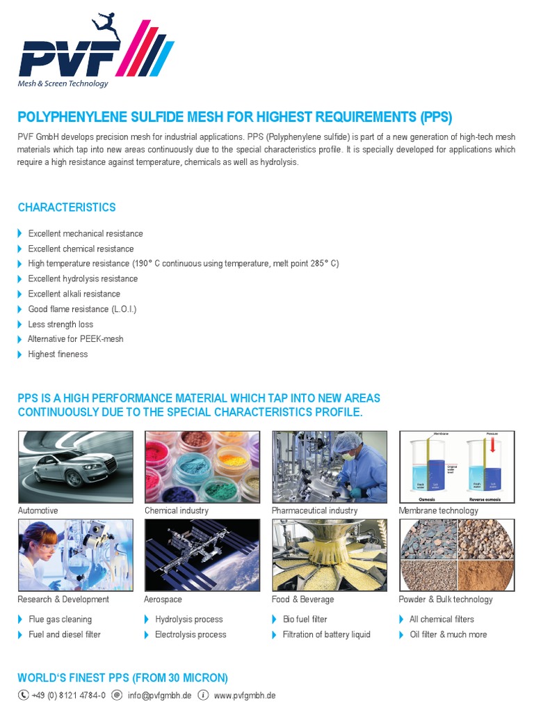 PVF Pps-Mesh en 2017 | PDF | Filtration | Chemical Engineering