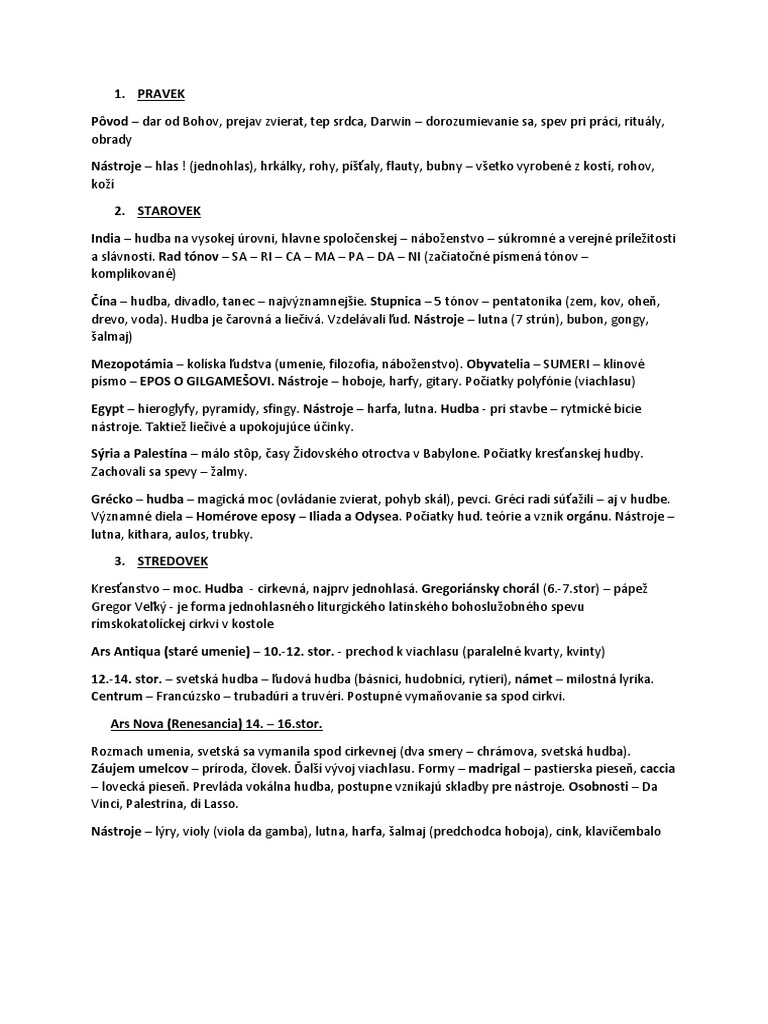 Pravek, Starovek, Stredovek | PDF