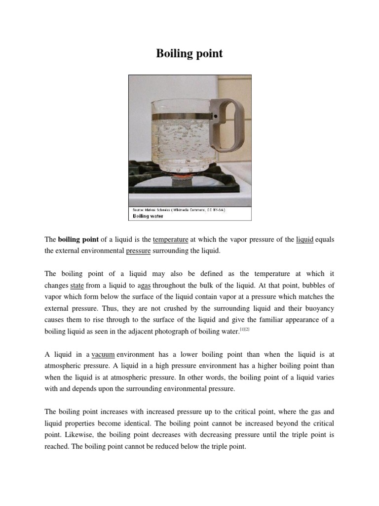 Boiling Point | PDF | Liquids | Pressure
