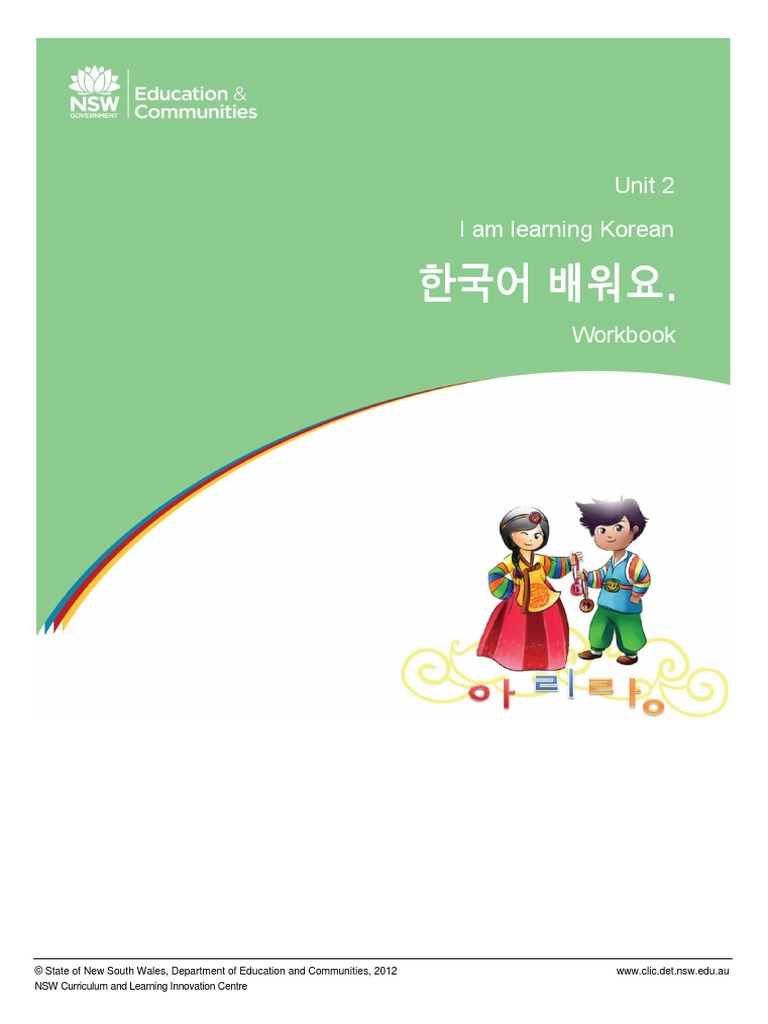 Unit 2 I Am Learning Korean | PDF | Korean Language | Linguistics