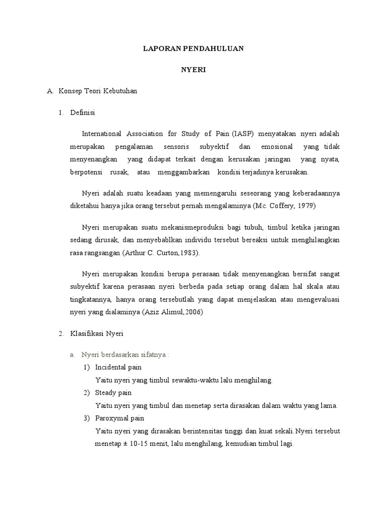 LP Nyeri 2021 | PDF | Pengembangan Diri | Kesehatan Holistik