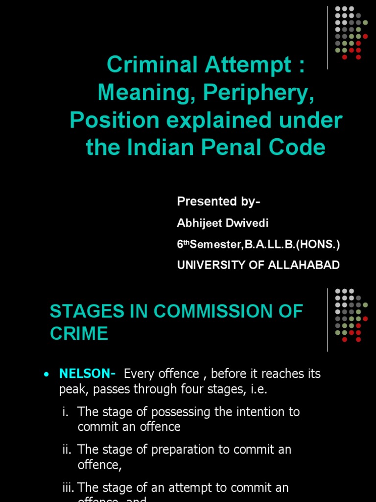 Criminal Attempt: Meaning, Periphery, Position Explained Under The ...