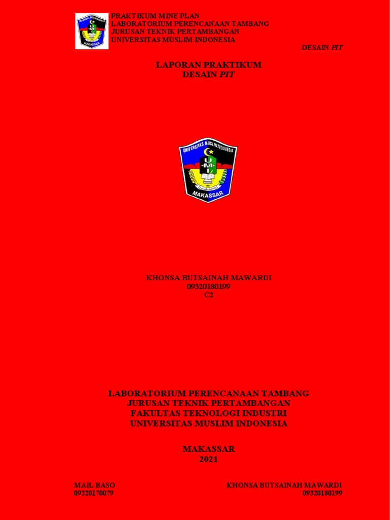 Laporan Mine Plan 3 Khonsa (199) C2 | PDF