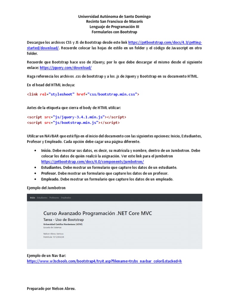 Tarea Formularios Boot Strap | PDF | Bootstrap (marco frontal) | Desarrollo web