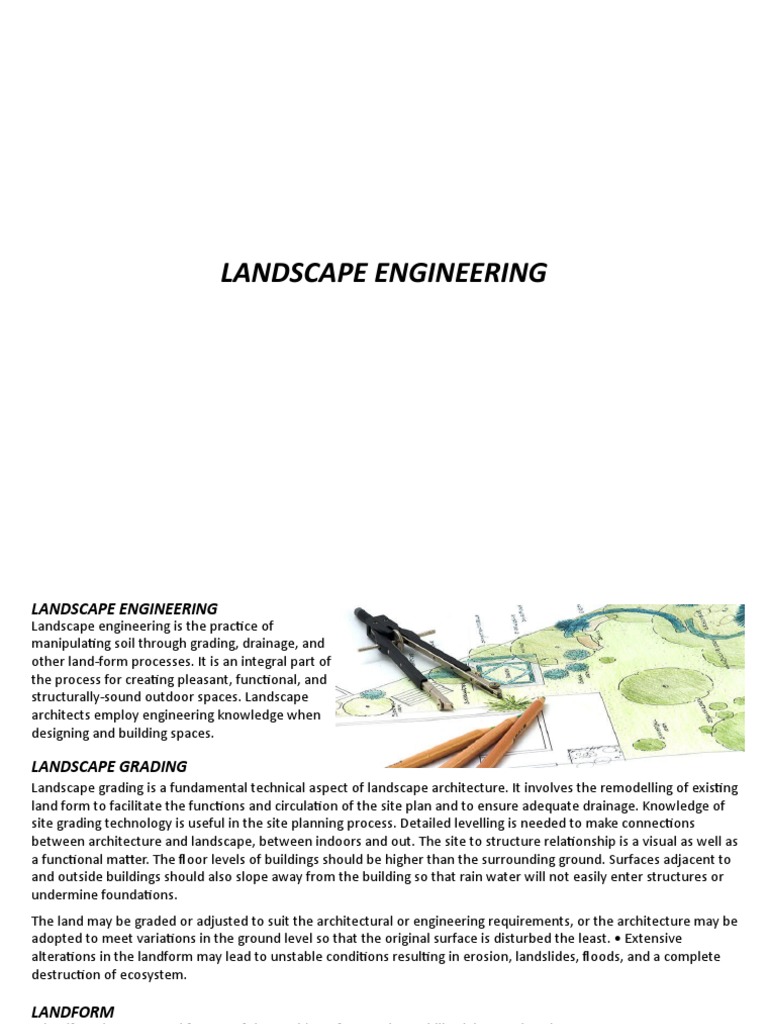 Landscape Module 5 | PDF | Drainage | Wall