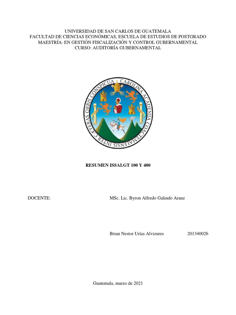 Resumen Issai - GT 100 y 400 | PDF | Auditoría | Contralor